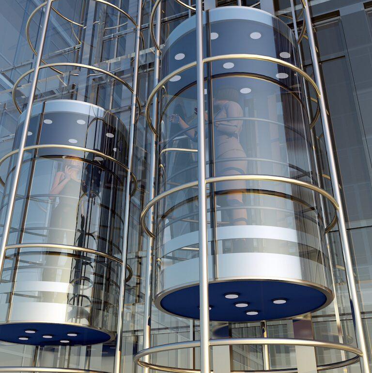 Round Glass Elevator - Roys Rise Luxury Elevator