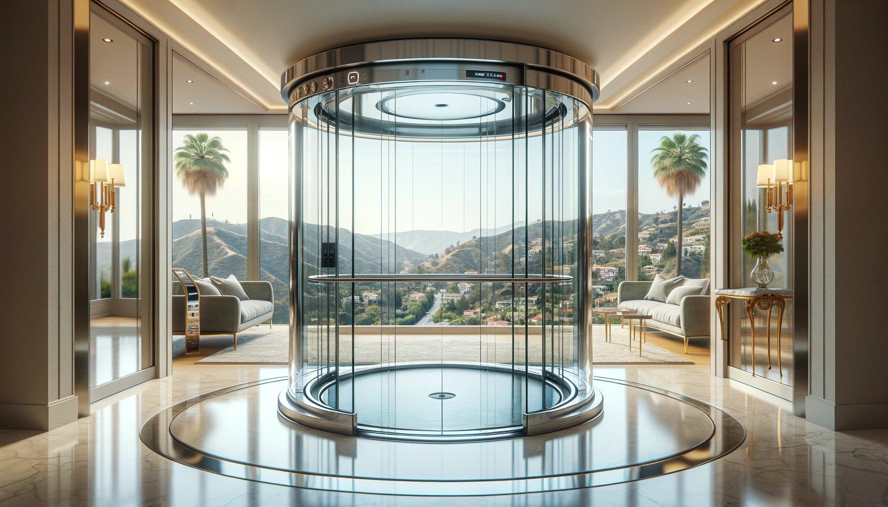 Glass Residential Elevators in Beverly Hills - Roys Rise Luxury Elevator